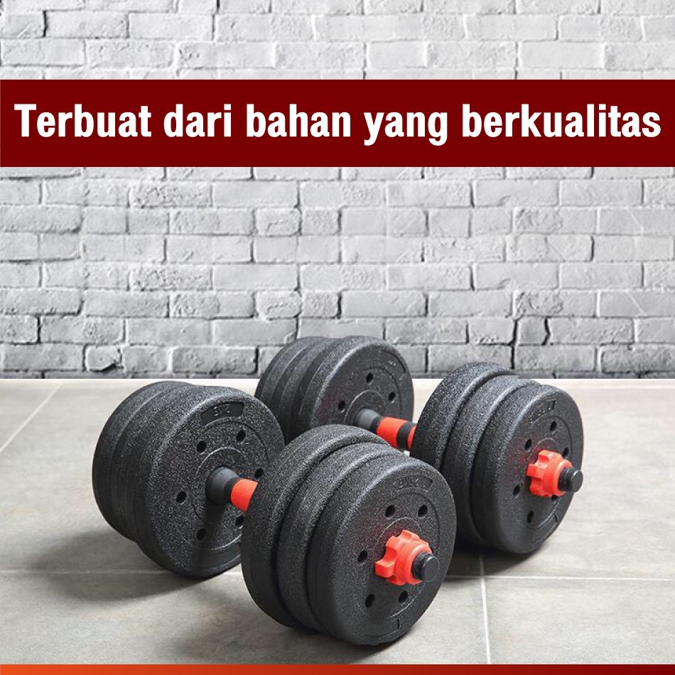 Jual HTD SPORT Dumbbell Set 10KG 20KG 30KG 40KG PVC Alat Olahraga Beban ...