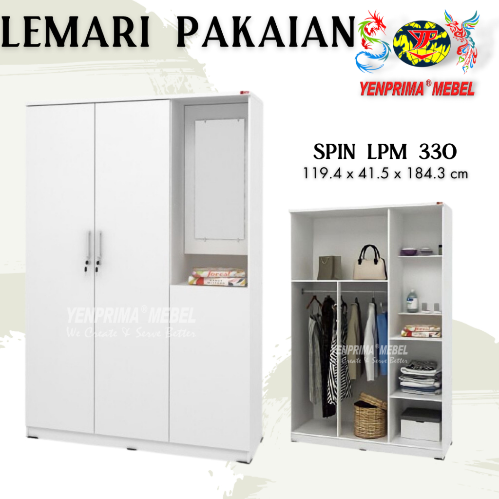 Jual Activ Lemari Pakaian Minimalis / Wardrobe Meja Rias / Spin Lpm 330 ...