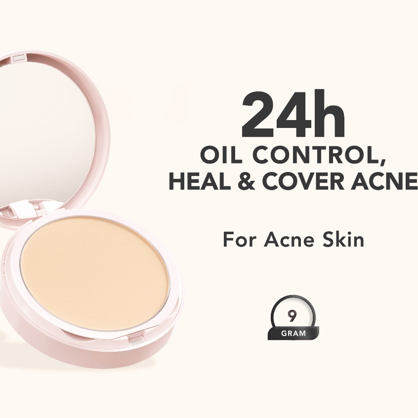 Jual Sea Makeup Acne Cover & Smooth Two Way Cake Pressed Powder and ...