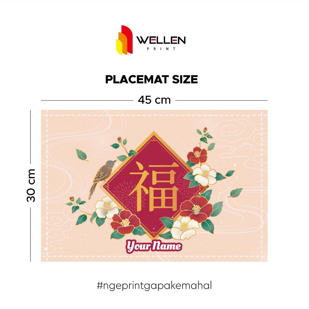 Jual WELLEN PRINT - Print Placemat Motif Imlek / Cetak Alas Makan Place ...