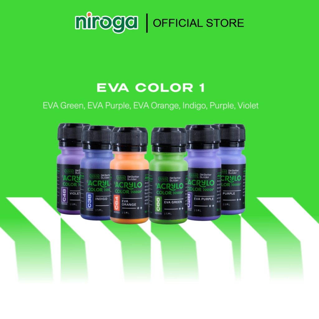 Jual ACRYLO EVA 1 COLOR SET - Paket Cat Gundam Starter Kit Repaint ...