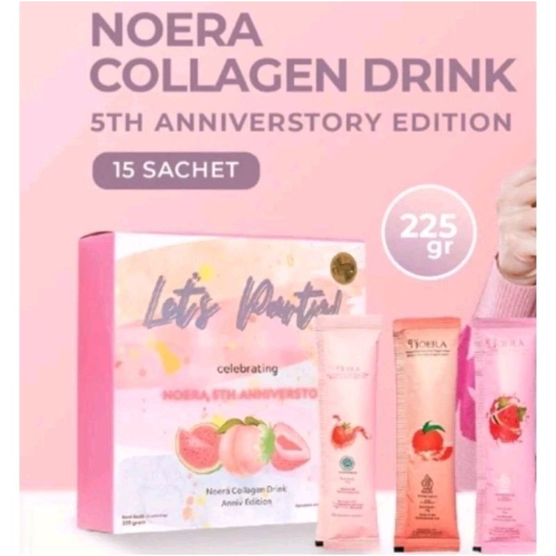 Jual 1 Box Isi 15 Sachet Noera Collagen Drink New Formula With Birdnest ...