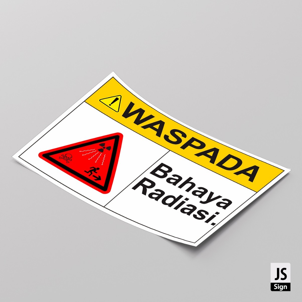 Jual STICKER K3 SAFETYSIGN WASPADA BAHAYA RADIASI | Shopee Indonesia
