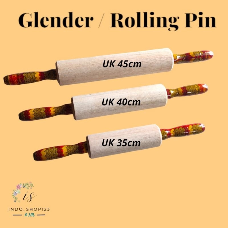 Jual Kayu Penggiling Adonan Rolling Pin Bahan Kayu Roll Kue Glender ...