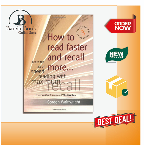 Jual How to Read Faster and Recall More Learn the Art of Speed Reading with Maximum Recall ...