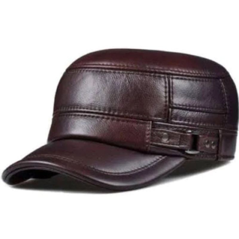 Jual topi kulit pria model komando asli kulit | Shopee Indonesia