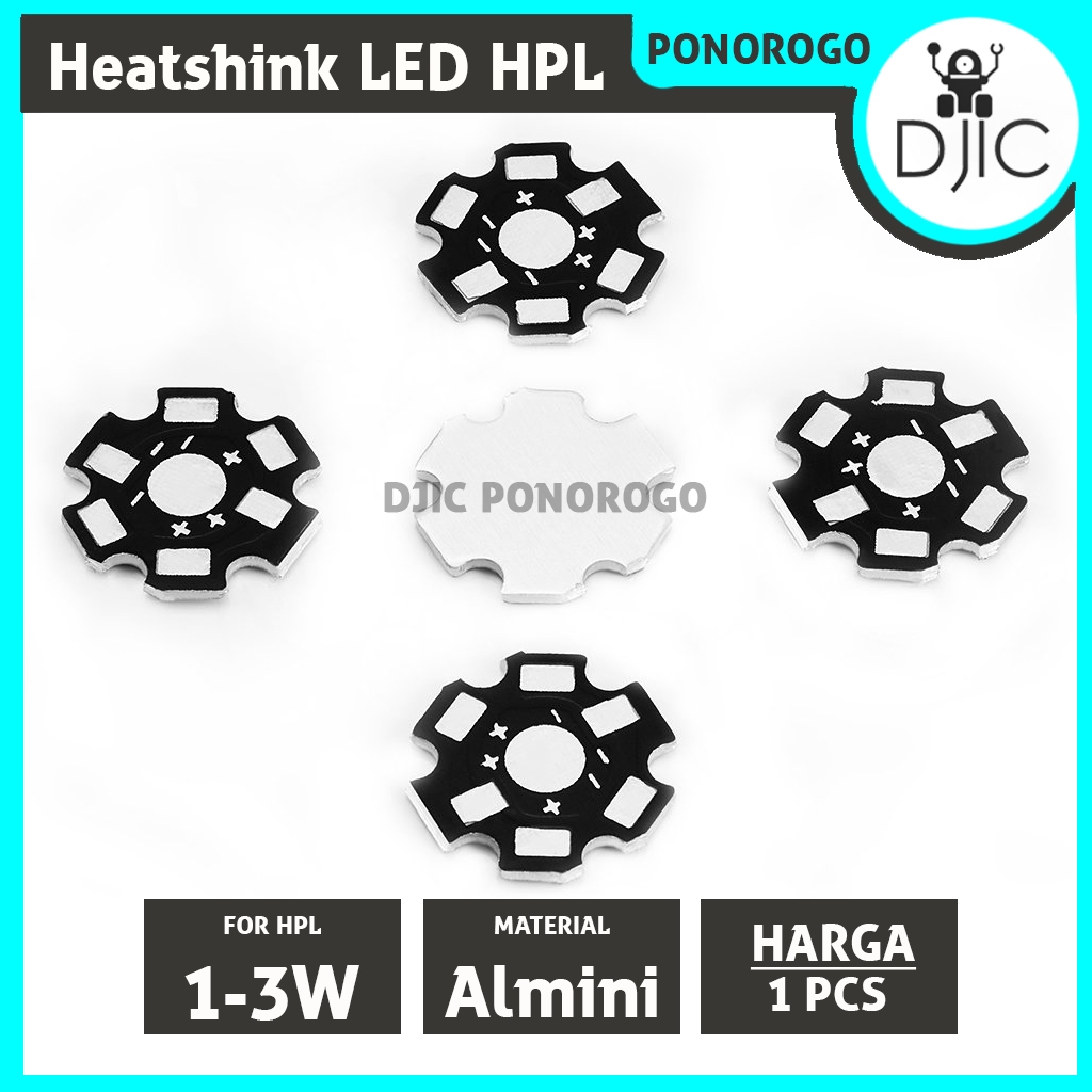 Jual Heatsink Star PCB Aluminium 1W 2W 3W Pendingin LED HPL | Shopee ...