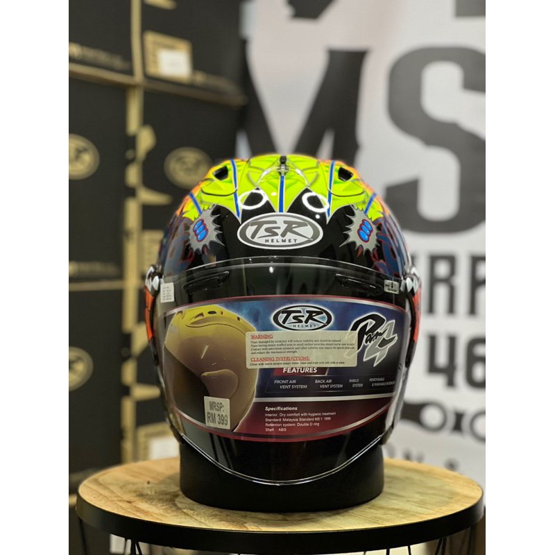 Jual Helm TSR RAM 4 Scoot Russel Black | Shopee Indonesia