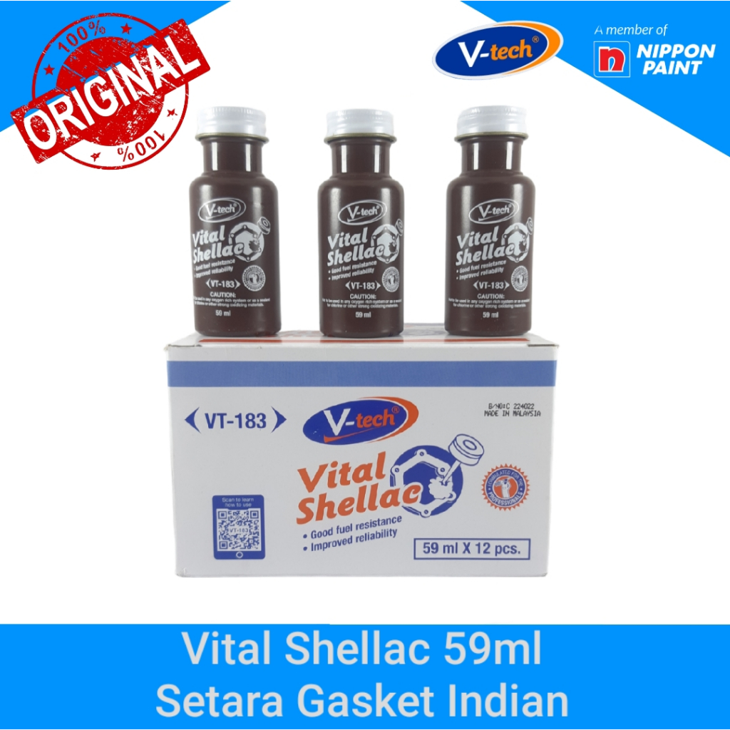 Jual V-tech VT183 Vital Shellac Lem Silinder Head Mirip Gasket Packing ...