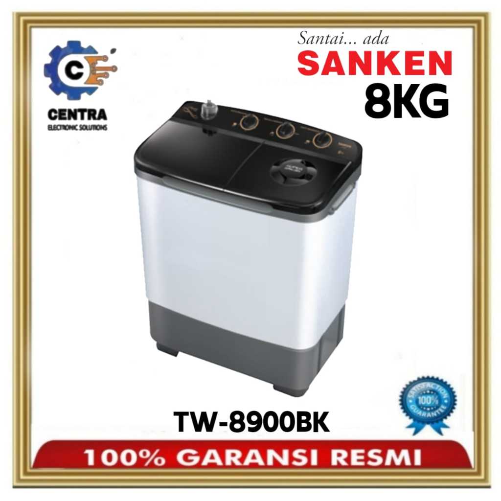 Jual MESIN CUCI SANKEN TW 8900 BK 8KG 2 TABUNG TW8900BK X-TOR GARANSI ...