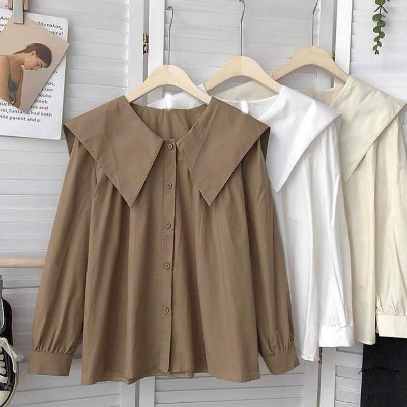 Jual By.mawa - mawa shirt - kemeja oversize linen - kemeja korean style - kemeja basic wanita ...