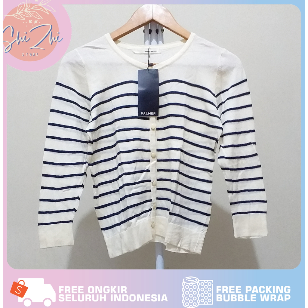 Jual Cardigan Knit Premium Blaster Kerah Bulat BW Black | Shopee Indonesia