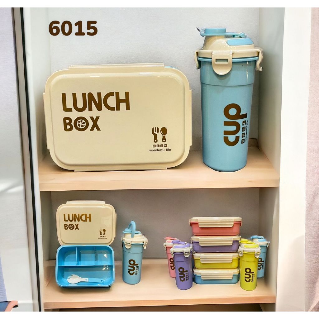 Jual LUNCH BOX SET DENGAN TEMPAT MINUM | Shopee Indonesia