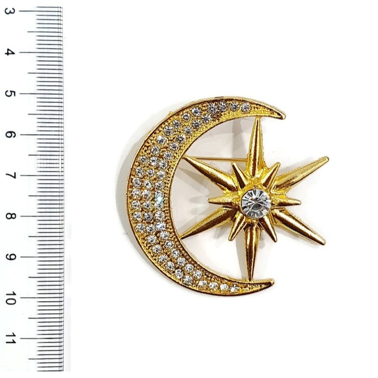Jual Bros Bulan Bintang Mutiara dan Permata/Bros Tanjak Topi Kopiah ...