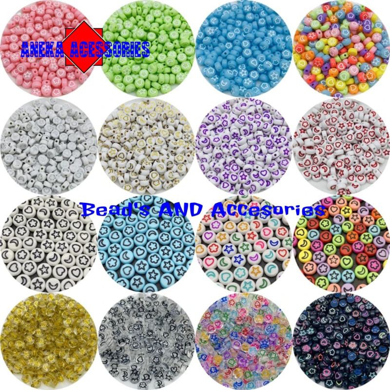 Jual MANIK HURUF MOTE LOVE/MOTE BINTANG BAHAN KERAJINAN CRAFT | Shopee ...
