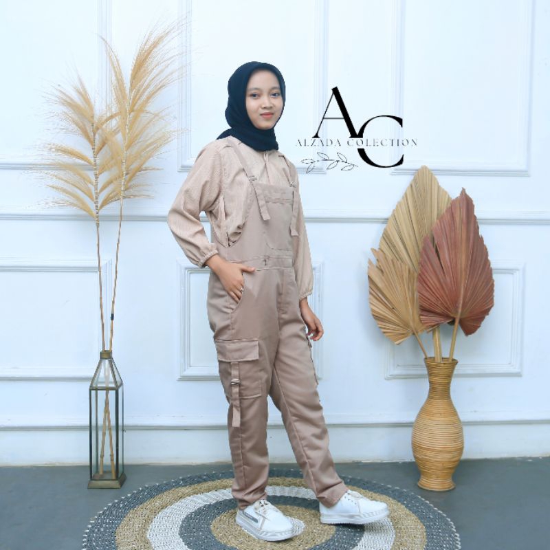 Jual FLLOW OVERALL JUMPSUIT CARGO REMAJA DEWASA | Shopee Indonesia