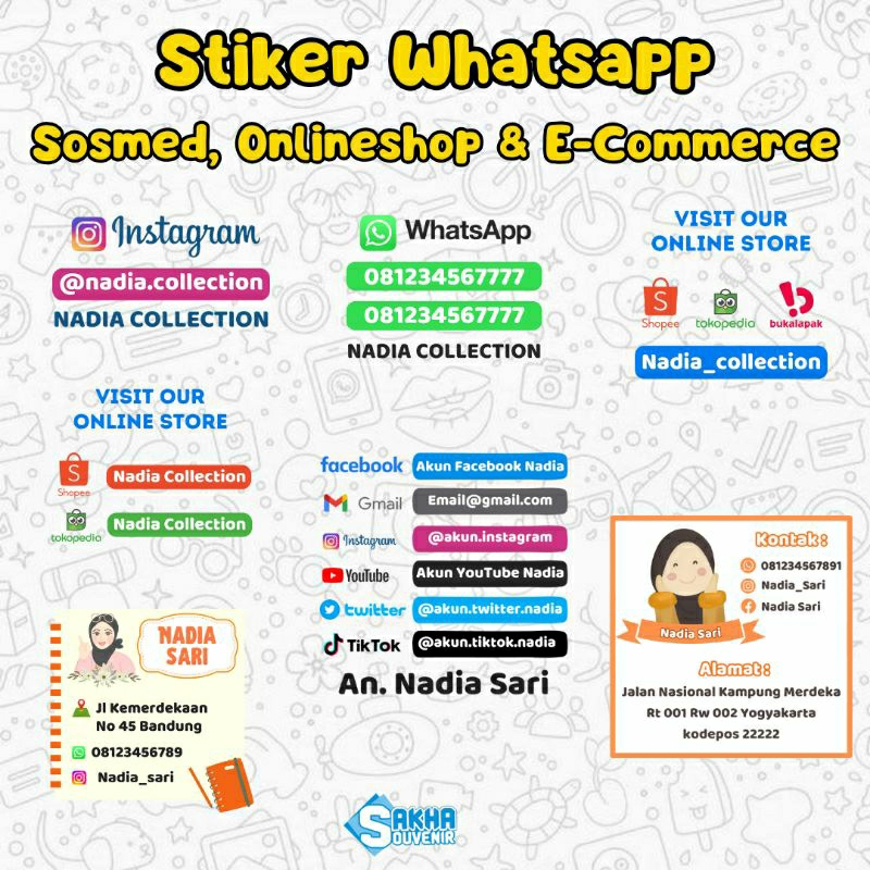 Jual Stiker Whatsapp Sosmed, Online Shop, dan E-commerce | Shopee Indonesia