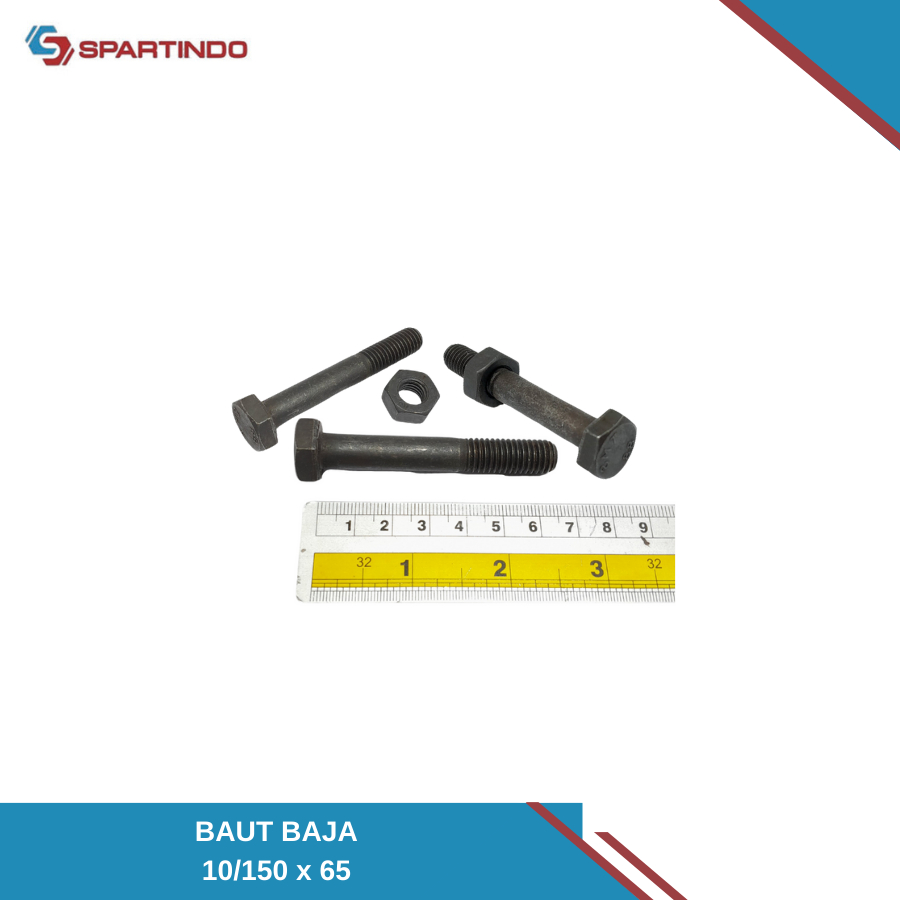 Jual Jual Baut Baja 1 pcs Universal Ukuran 10/150 x 65 drat Kasar 150 ...