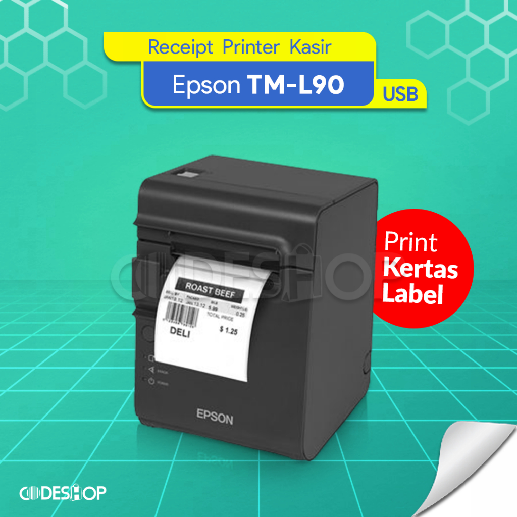 Jual Epson TM-L90 Printer Kasir Cetak Nota Label Tiket Parkir Resto Retail | Shopee Indonesia