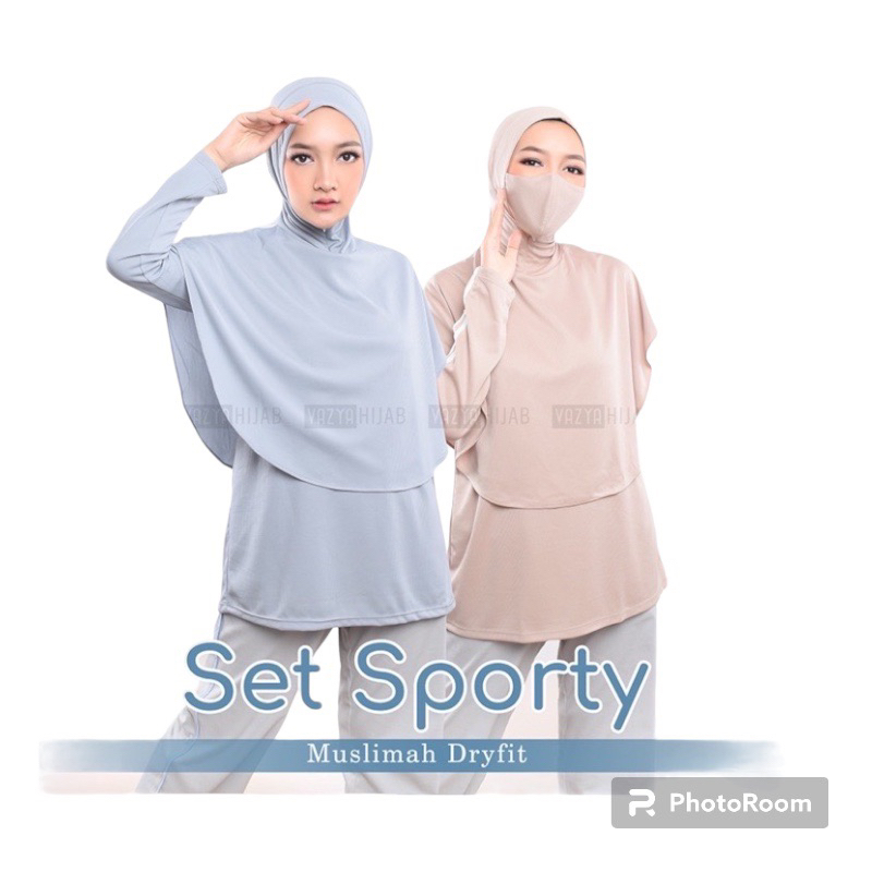 Jual One Set Sport Muslimah Kerudung Olahraga Baju Olahraga Muslim ...