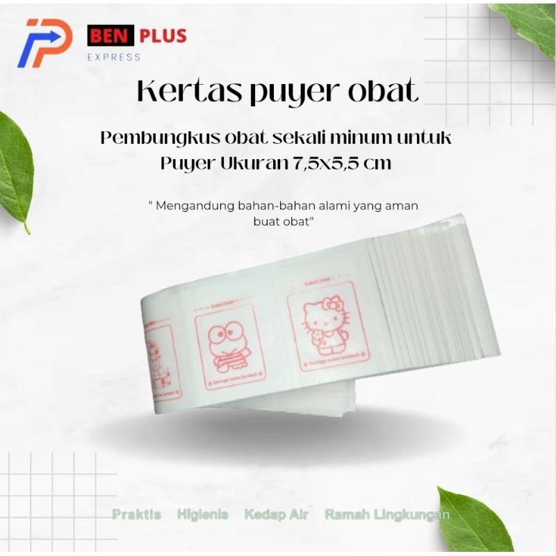 Jual Kertas Puyer Obat logo kartun Kertas bahan Glasin | Shopee Indonesia