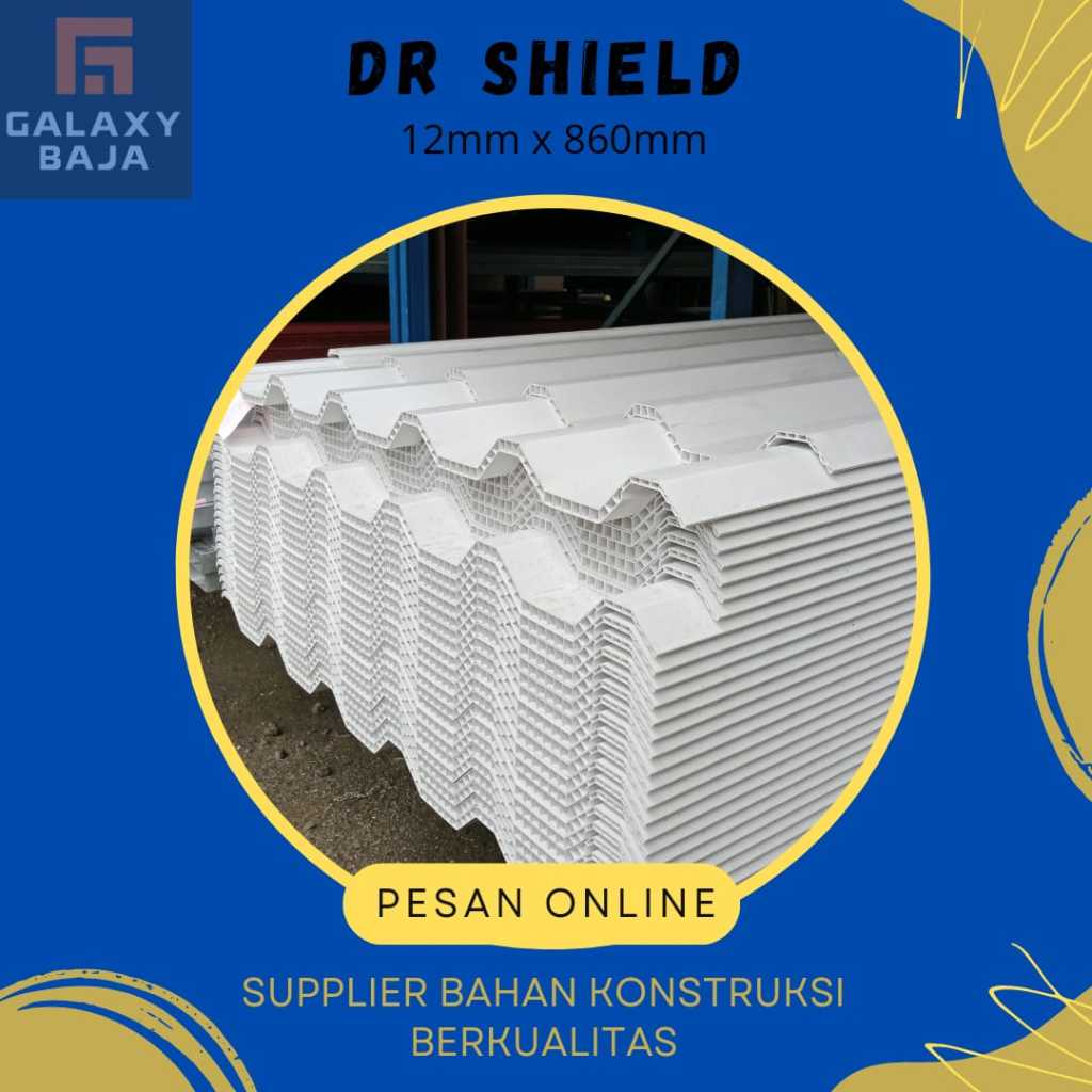 Jual ATAP UPVC DR SHIELD 12MM X 860MM | Shopee Indonesia