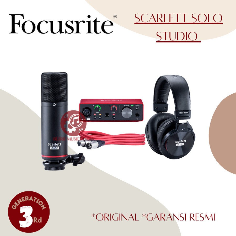 Jual Focusrite Scarlett Solo Studio 3rd Gen Original USB Audio Interface | Shopee Indonesia