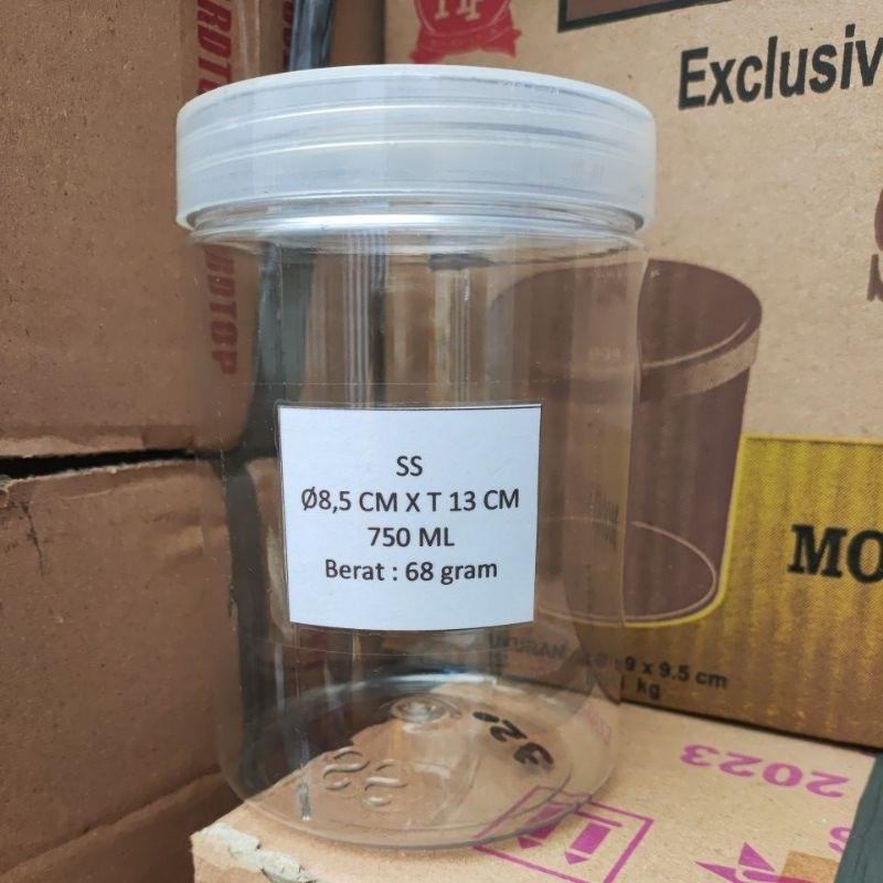 Jual Toples plastik jar cylinder tabung 300ML - 400ML - 550ML - 750ML - 1000ML | Shopee Indonesia