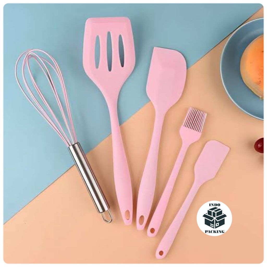 Jual Sutil Kitchen Set Spatula 5in1 Silikon / 5 in 1 Spatula Alat Masak ...