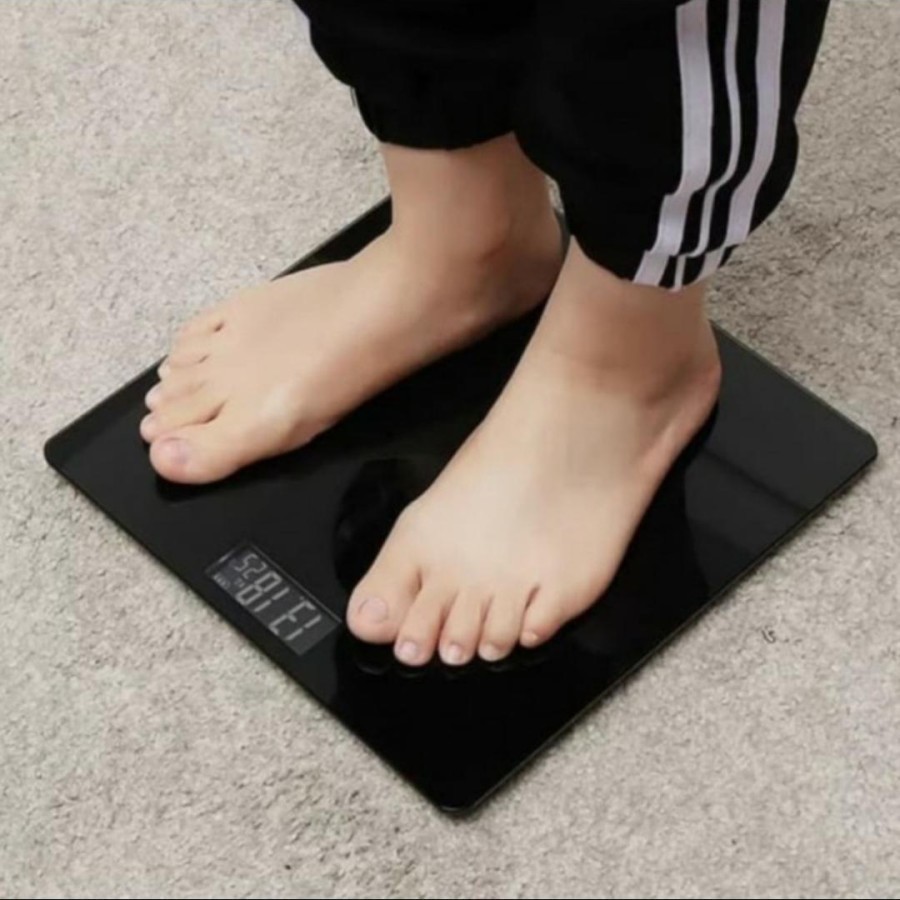 Jual TIMBANGAN BADAN DIGITAL 180KG HITAM PENGUKUR BERAT BADAN WEIGHT ...
