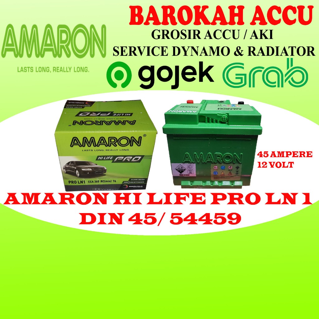 Jual AKI MOBIL AMARON HI LIFE PRO LN1 / DIN 45 / 544-59 , 45 AH | Shopee Indonesia