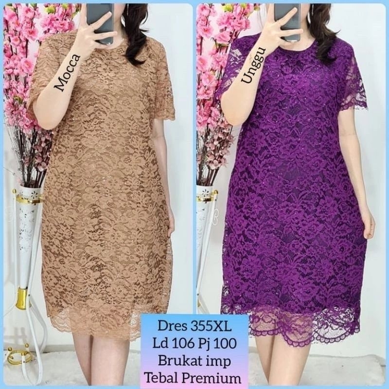 Jual MIDI DRESS BROKAT FULL FURING / GAMIS MIDI TERBARU 2024 | Shopee ...