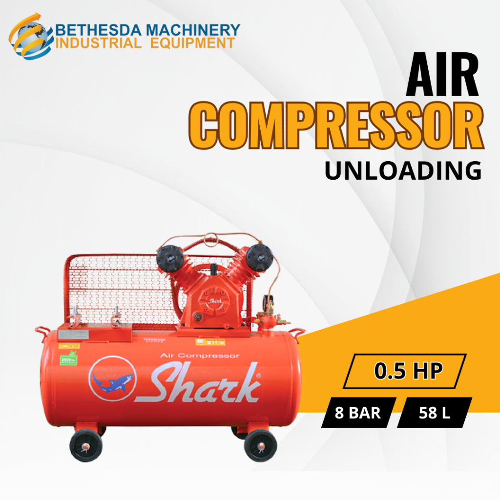 Jual Mesin Kompresor Angin / Udara 1 2 Hp Kosongan Shark Air Compressor ...