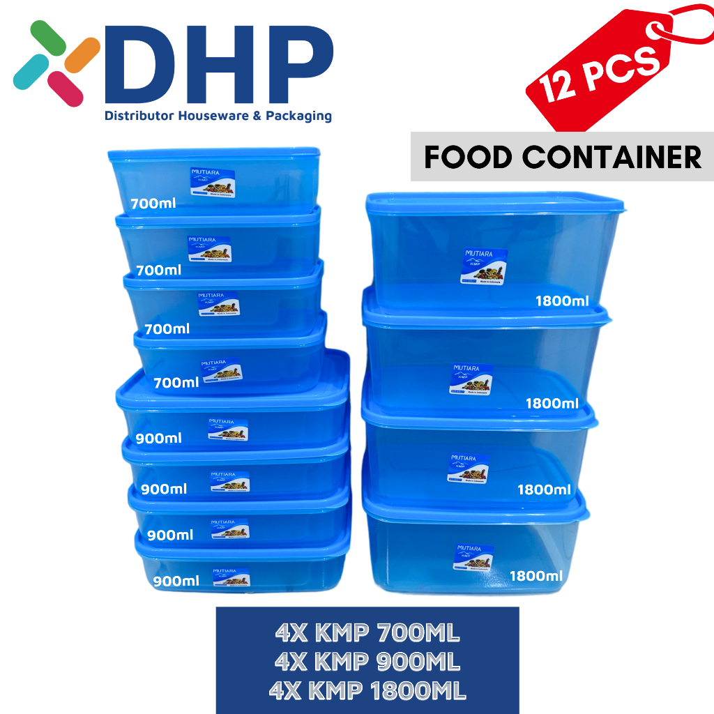 Jual PAKET (12 Pcs) KMP FOOD CONTAINER Kulkas Tempat Wadah Penyimpanan ...