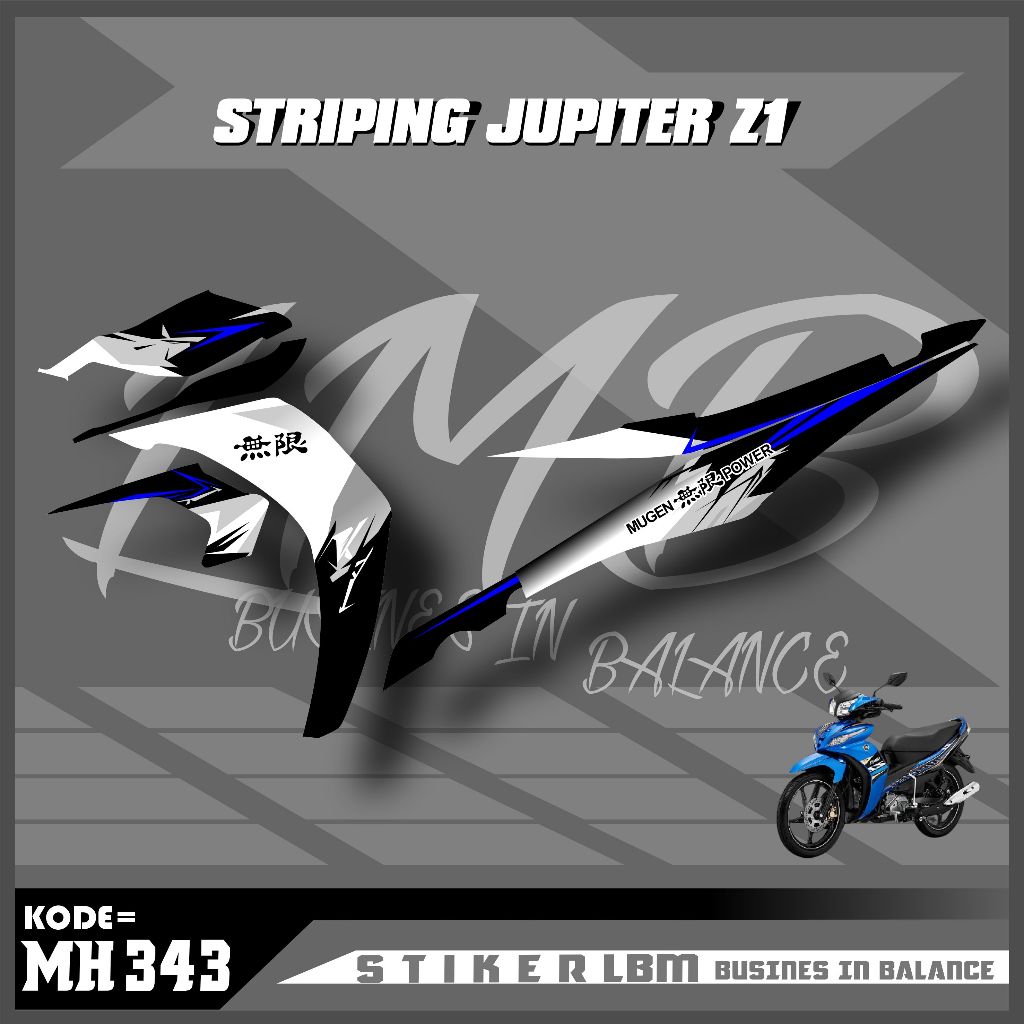 Jual STIKER YAMAHA JUPITER Z1 DESAIN MUGEN POWER | Shopee Indonesia