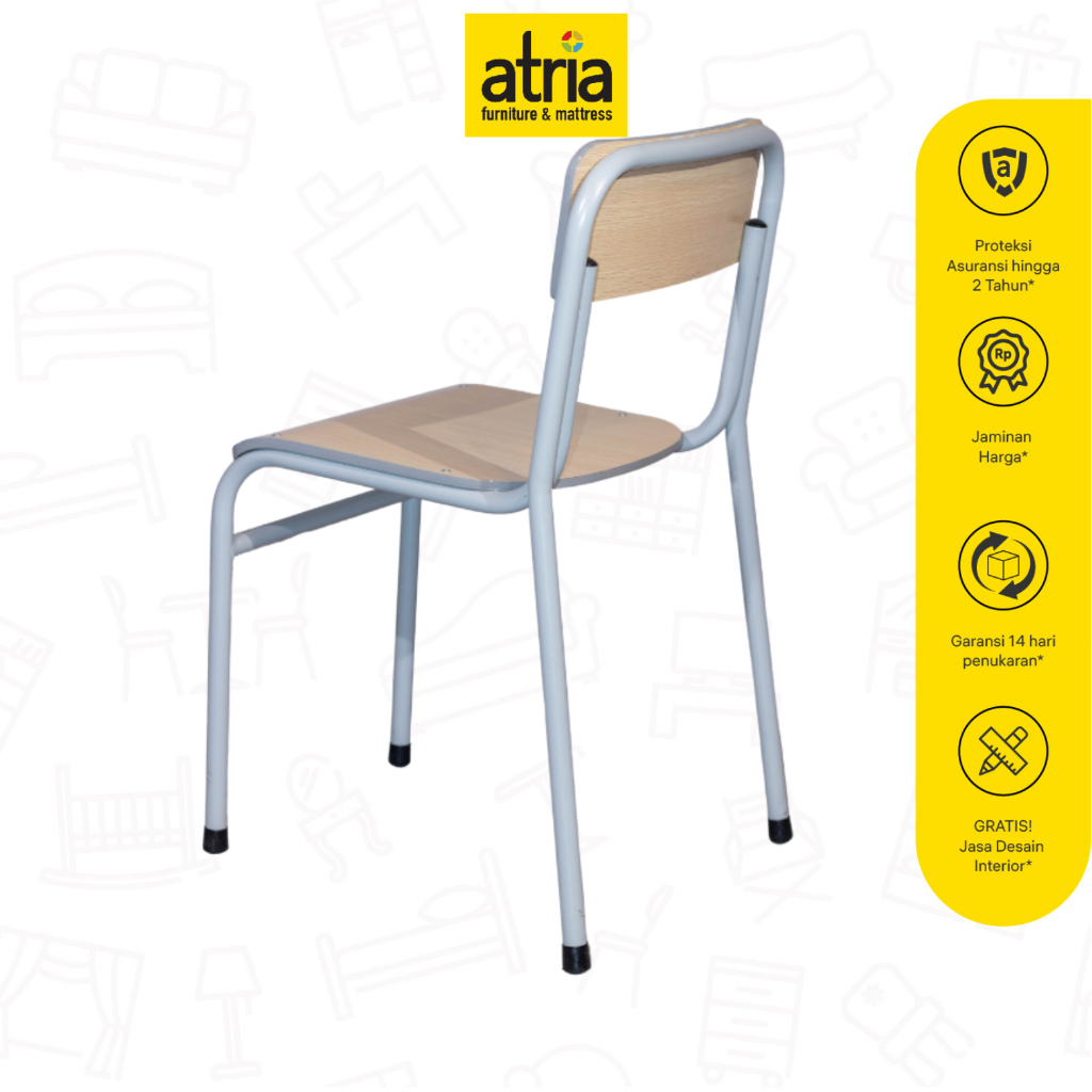 Jual Atria Set Meja Belajar dan Kursi Alfred Study Set | Shopee Indonesia