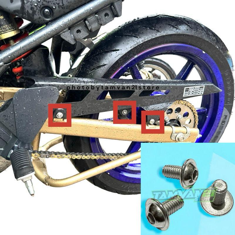 Jual 3 BUAH BAUT PELINDUNG TUTUP RANTAI NINJA RR R SS ORI STAINLESS ...
