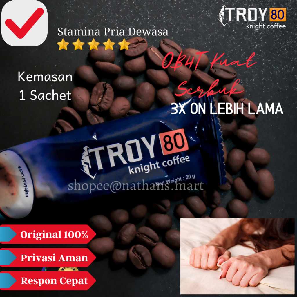Jual Troy 80 Kopi Stamina Pria Cleng Herbal Tahan Lama 1 Sachet ...