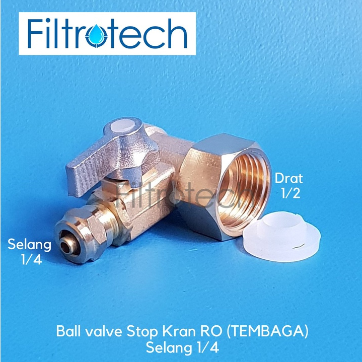 Jual Stop kran RO Stop Kran air Input Reverse Osmosis Tembaga Asli ...