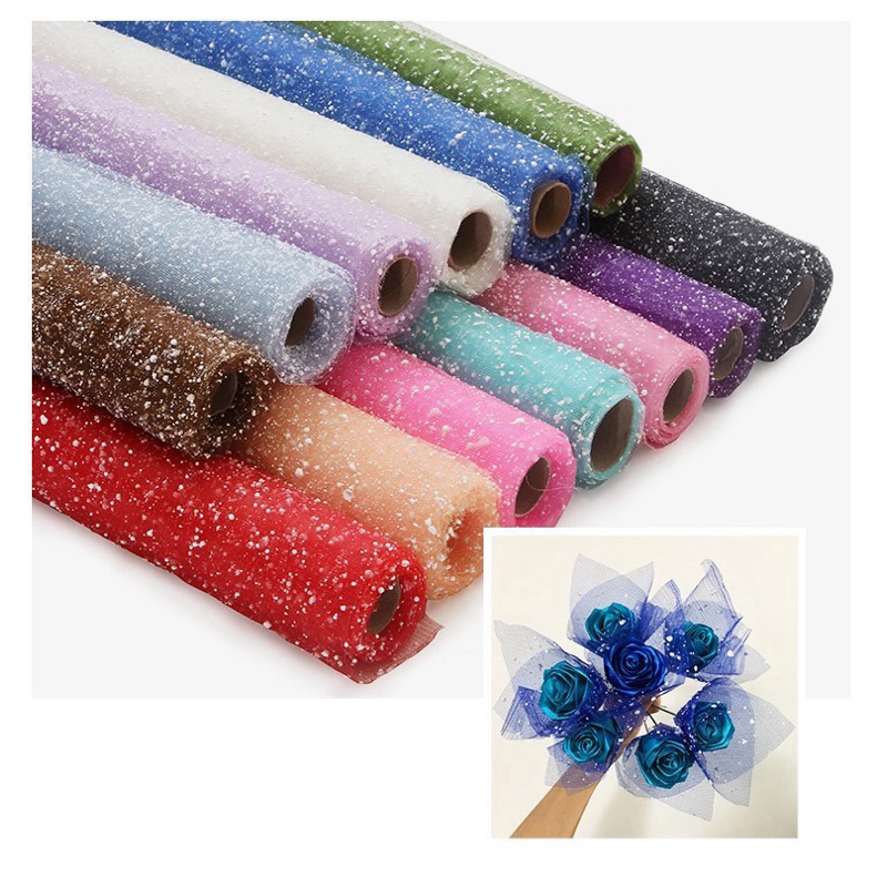 Jual SNOW TILE ROLL KAIN TILE SALJU PER ROLL KAIN PEMBUNGKUS BUKET ...