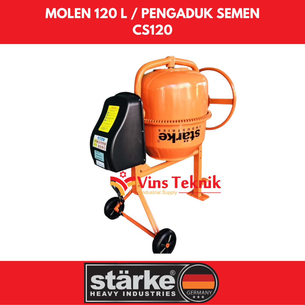 Jual Mesin Molen Listrik Molen Mini 120L Concrete Mixer STARKE CS120 CS 120 | Shopee Indonesia