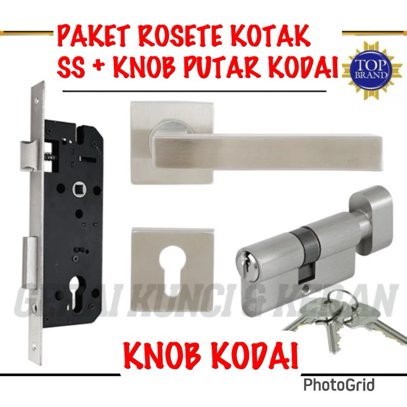 Jual PROMO KUNCI PINTU KNOB PUTAR KODAI SUS 304 KNOP PUTAR SET HANDLE ...