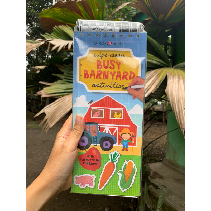 Jual wipe and clean book busy barnyard activities | Shopee Indonesia