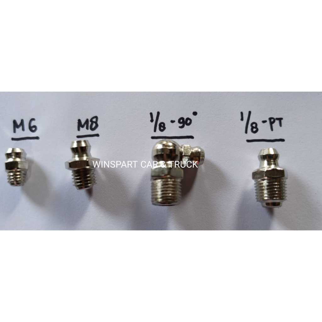 Jual Nepel grease nepel gemuk 6MM 8MM 10MM Lurus & Bengkok Merk WP ...