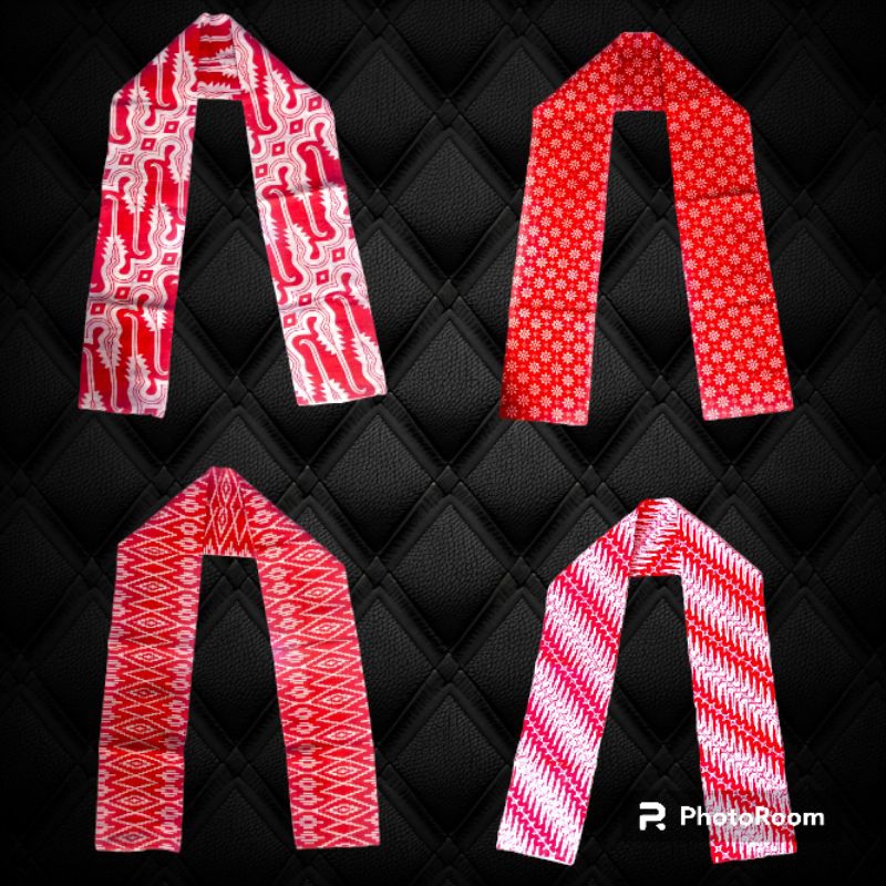 Jual Syal Cukin Kain Motif Merah Putih Panjang | Shopee Indonesia