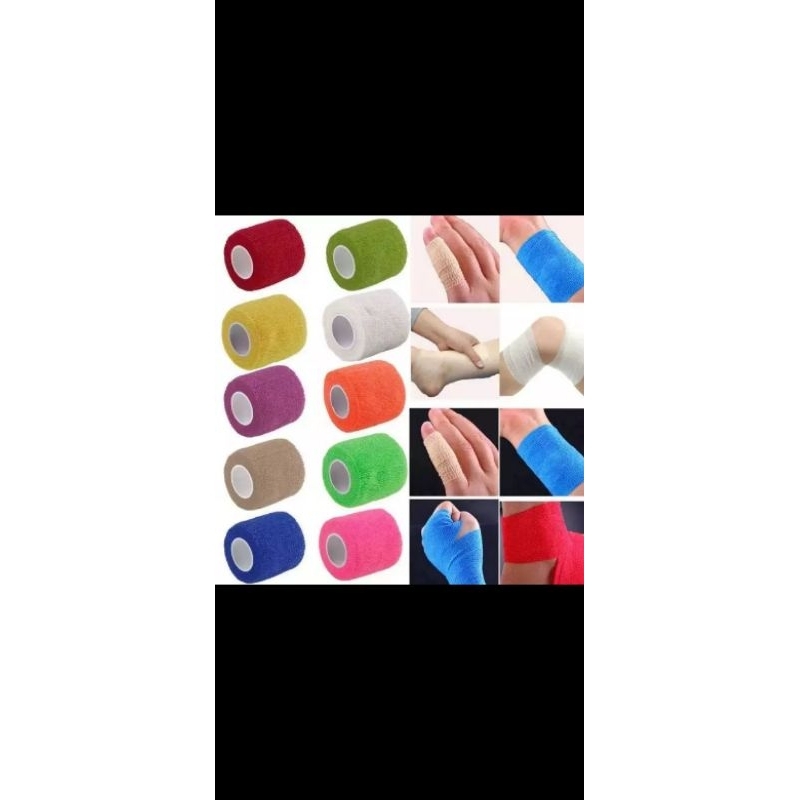 Jual WRIST TAPE / PERBAN ELASTIS / FINGER TAPE 5CM X 4.5 METER | Shopee ...
