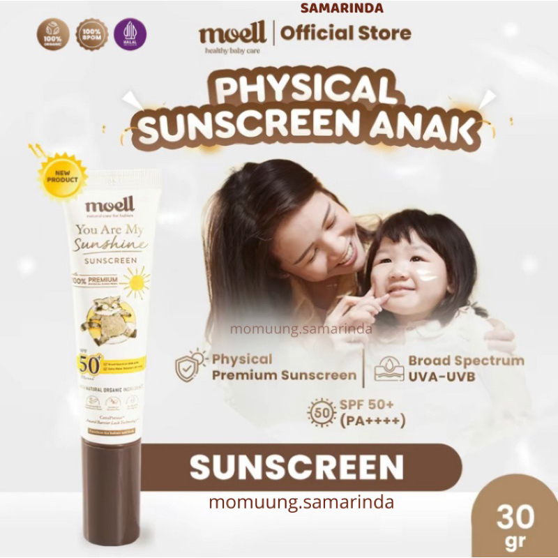 Jual READY MOELL SUNSCREEN Anak & Bayi SPF 50+ (PA++++) 30 gr - Extra ...