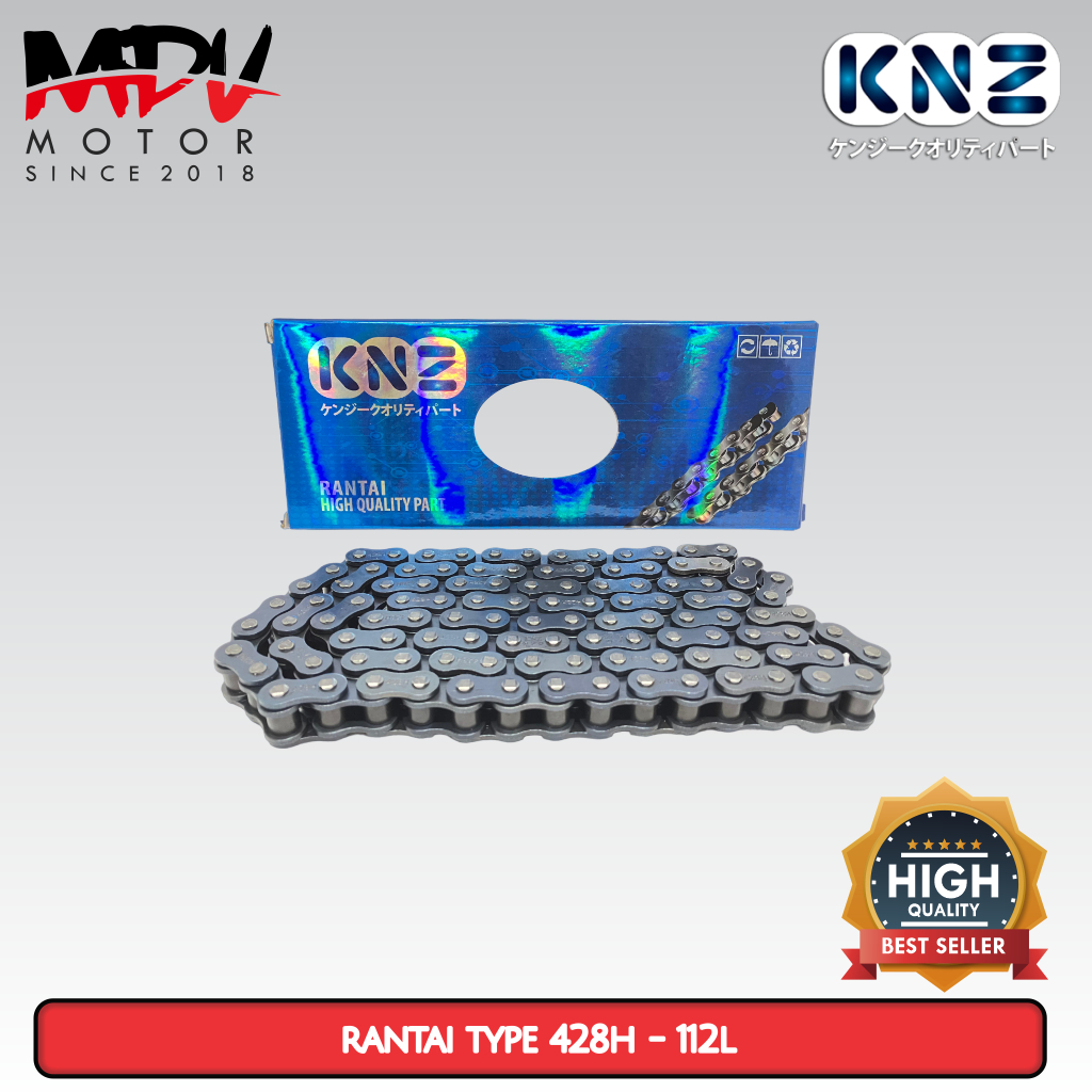 Jual RANTAI RODA MOTOR TYPE : 428H-112L (KNZ) | Shopee Indonesia