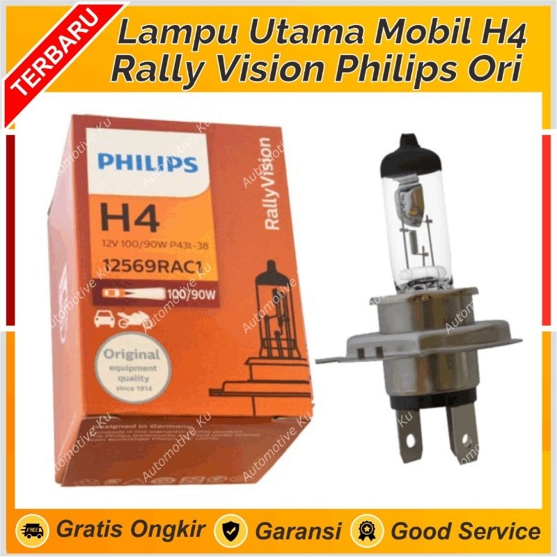 Jual LAMPU UTAMA PHILIPS H4 60 / 55W 12V H4 PREMIUM VISION STANDARD DOP BOHLAM HALOGEN HEADLAMP ...