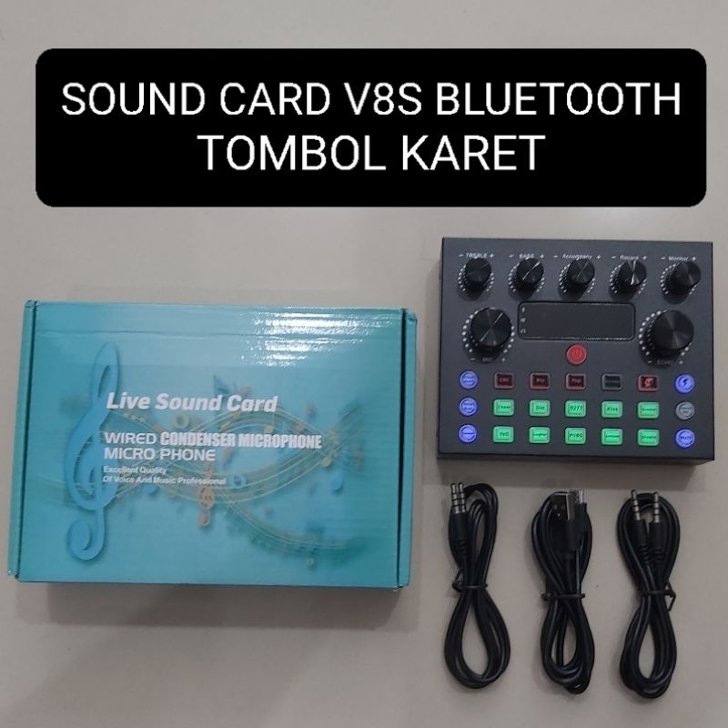 Jual V8S Sound Card Green Live Streaming Effect Mixer Mini Soundcard ...